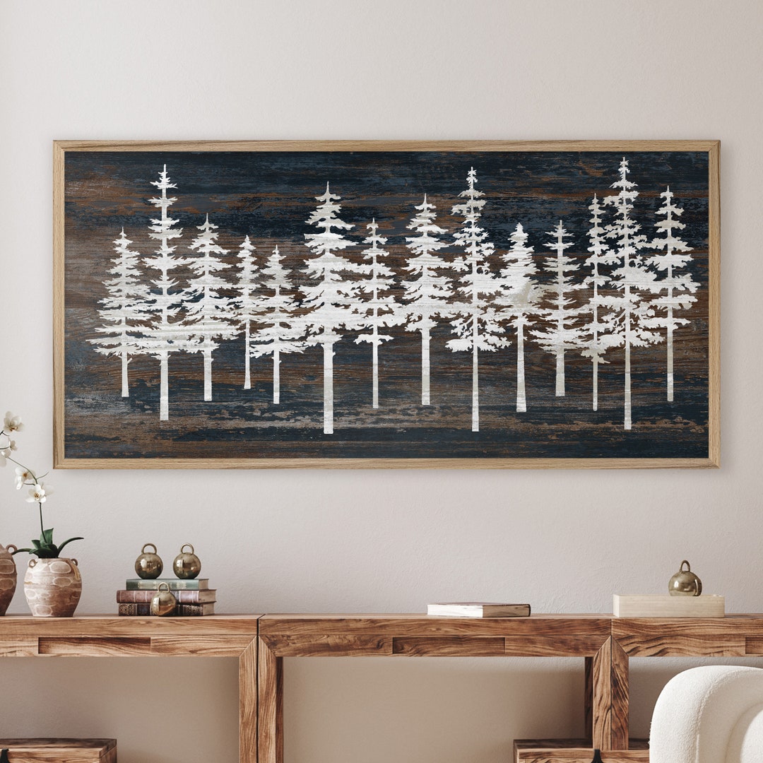 Pine Tree Forest Wall Art - Evergreen Trees - Mountain Art - Nature and ...
