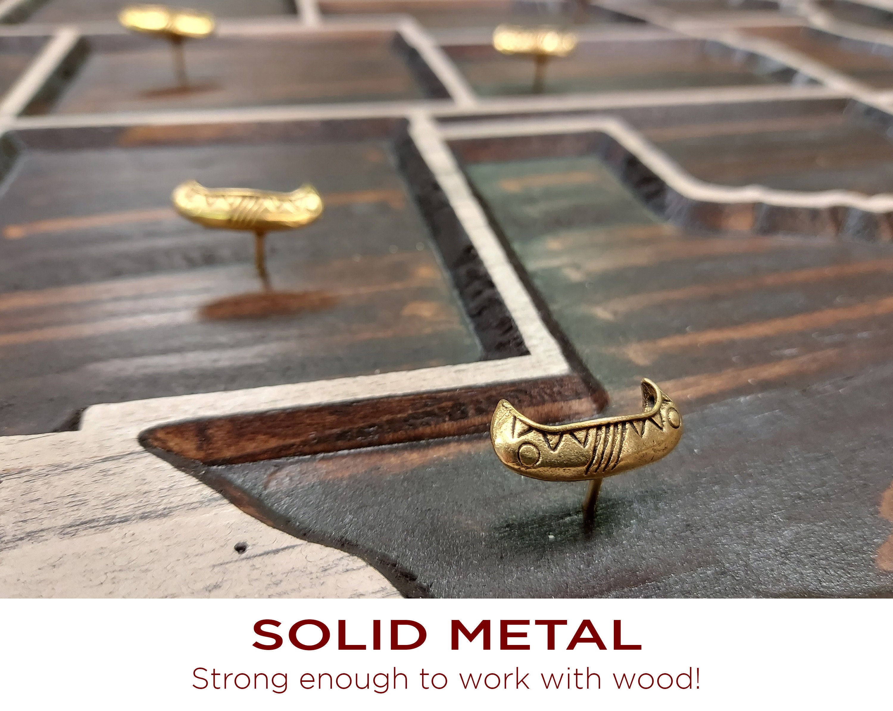 Gold or Silver Canoe Push Pins Boat Push Pin Fishing Push - Etsy