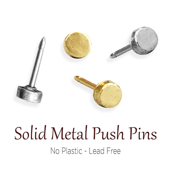 Gold Push Pin - Etsy