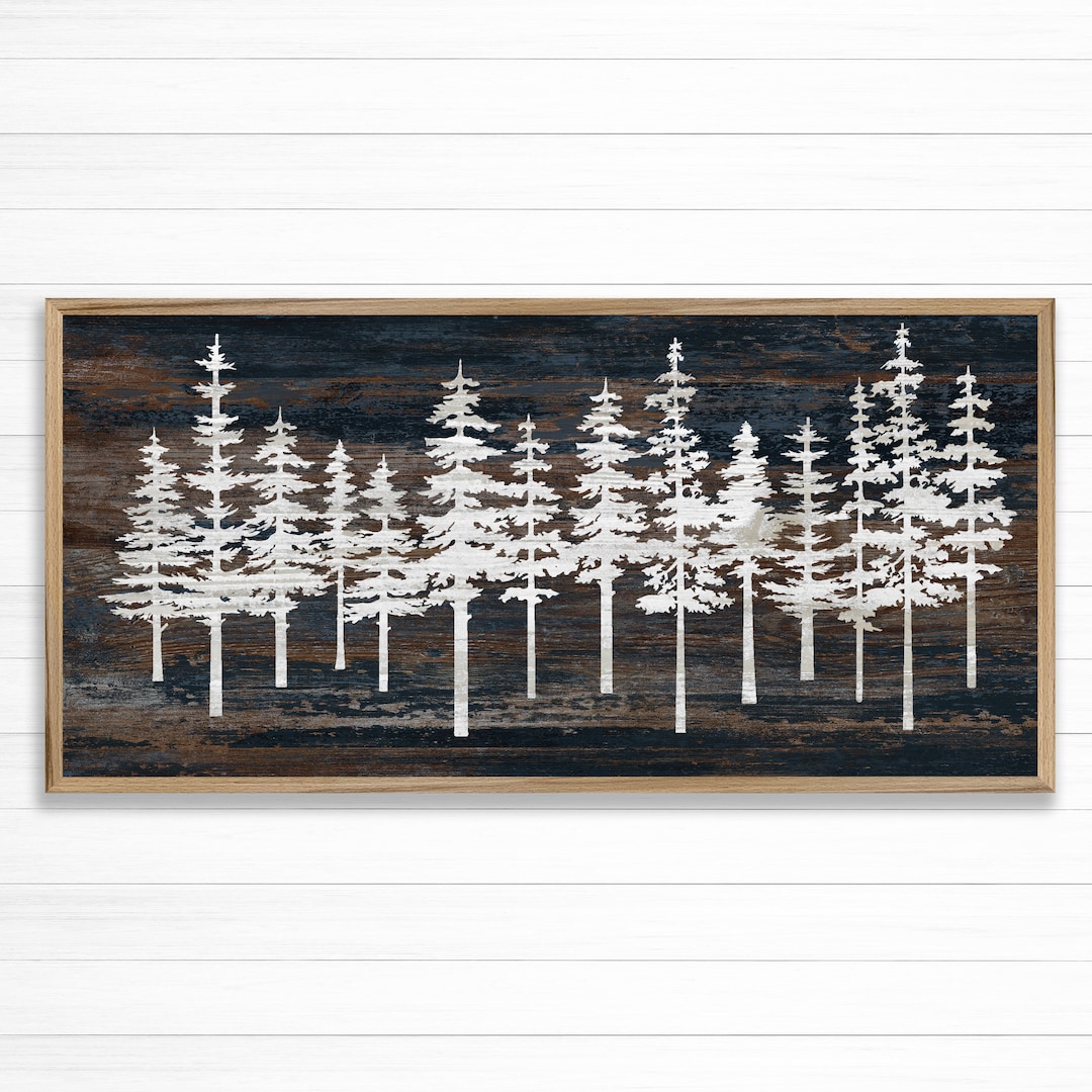 Pine Tree Forest Wall Art - Evergreen Trees - Mountain Art - Nature and ...