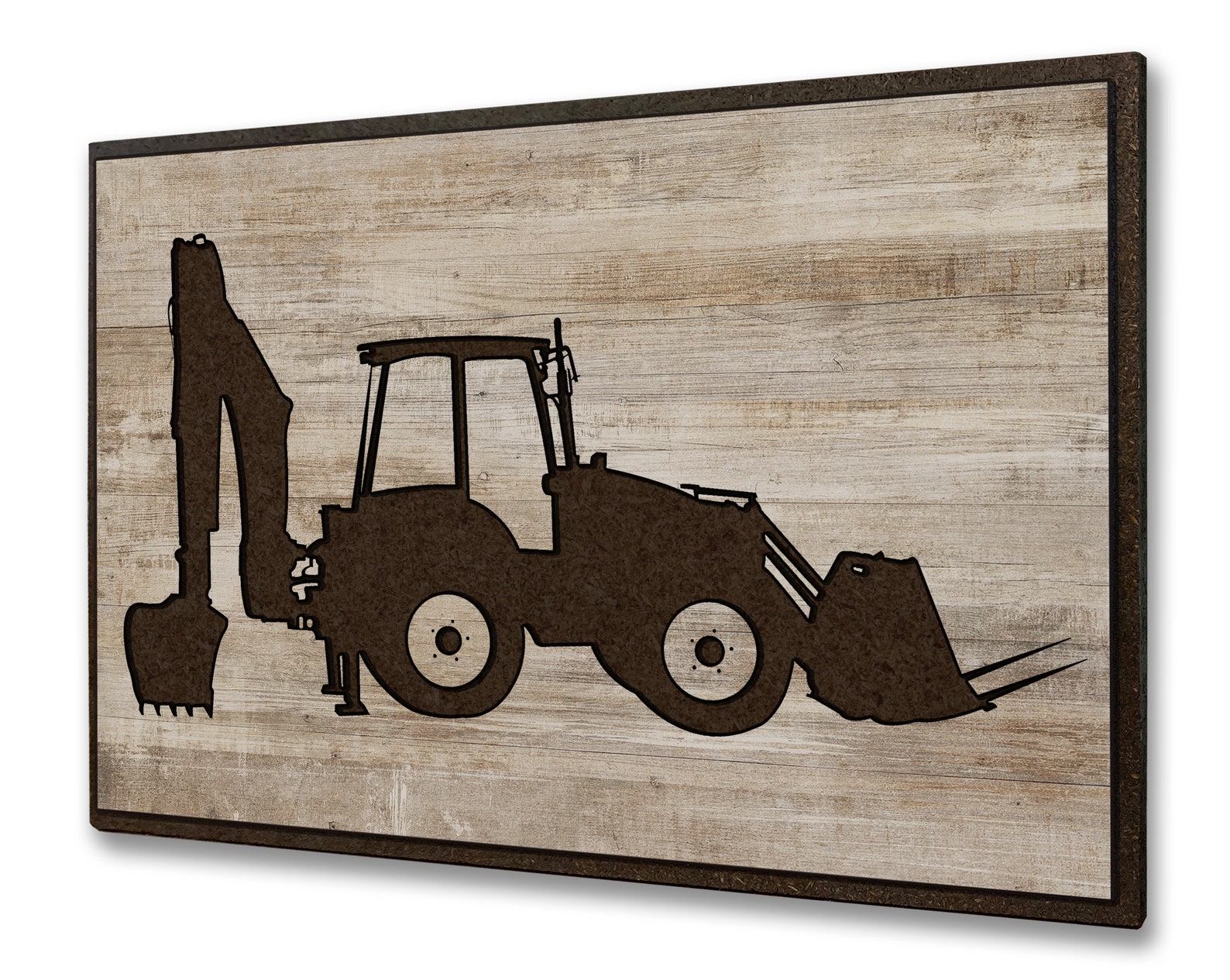 Carved Backhoe Art Construction Wall Décor Baby Shower - Etsy