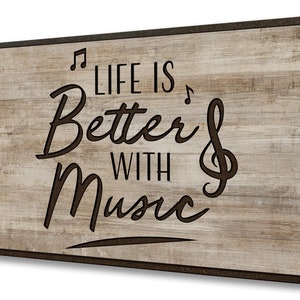 Music Quote Art | Music Wall Decor | Gift for Musician | Studio Art ...