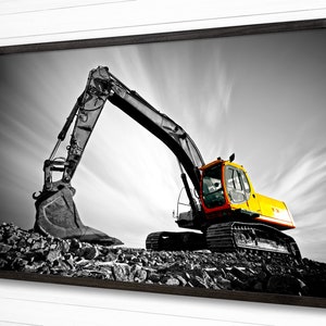 Excavator Wall Decor Kids Room Decor Office Wall Art - Etsy