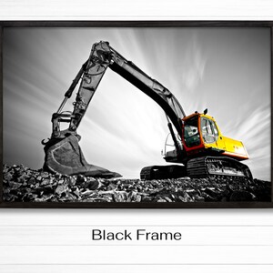 Excavator Wall Decor, Kids Room Decor, Office Wall Art, Construction ...