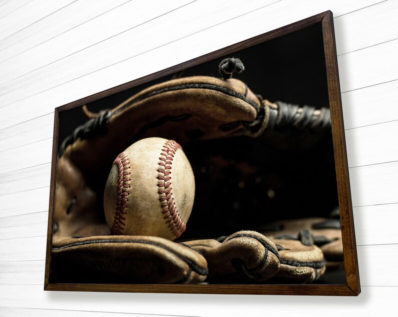 Vintage Baseball Wall Decor Abstract Baseball Wall Art - Etsy