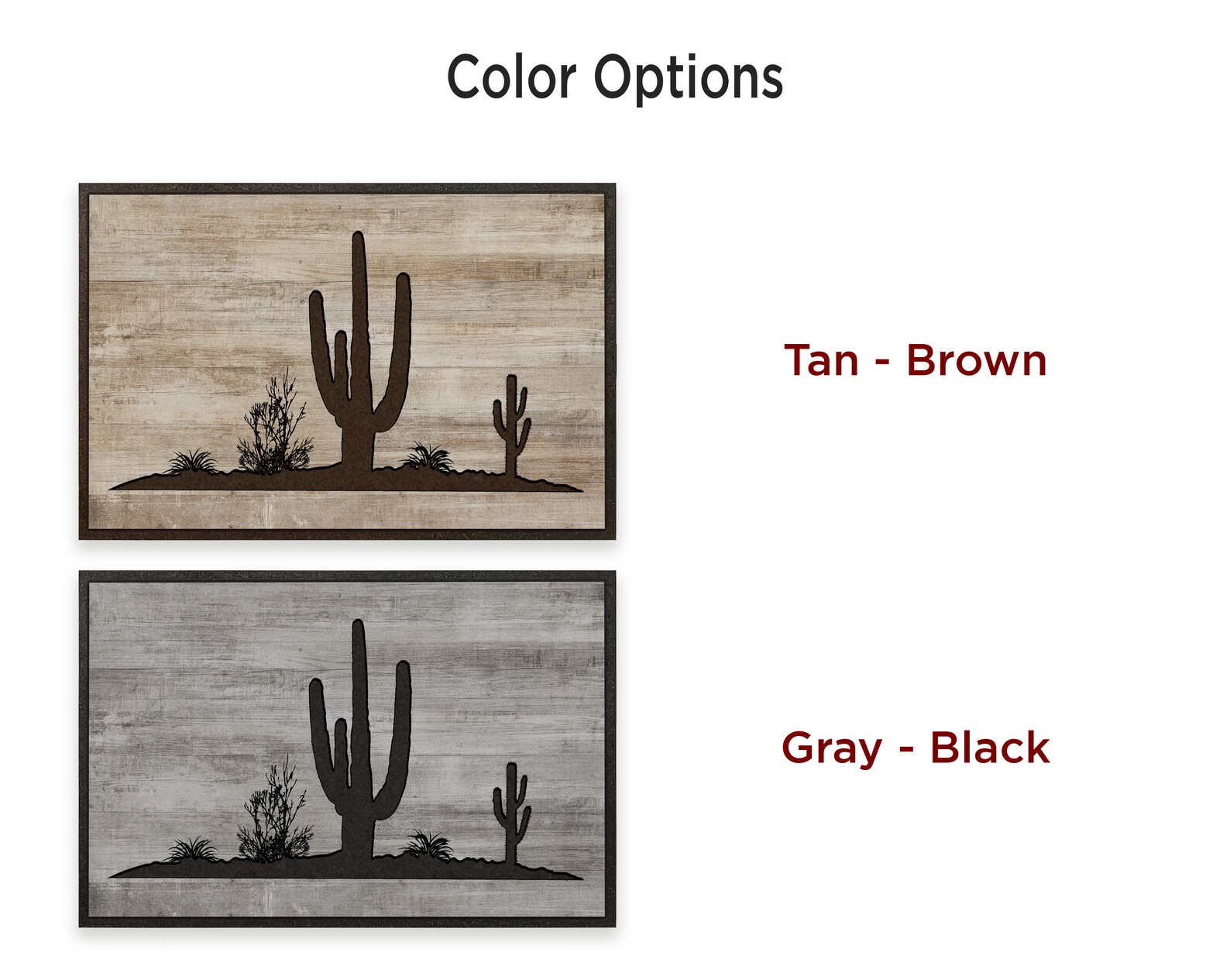 Carved Desert Scene Picture Wood Wall Art Cactus Wall - Etsy