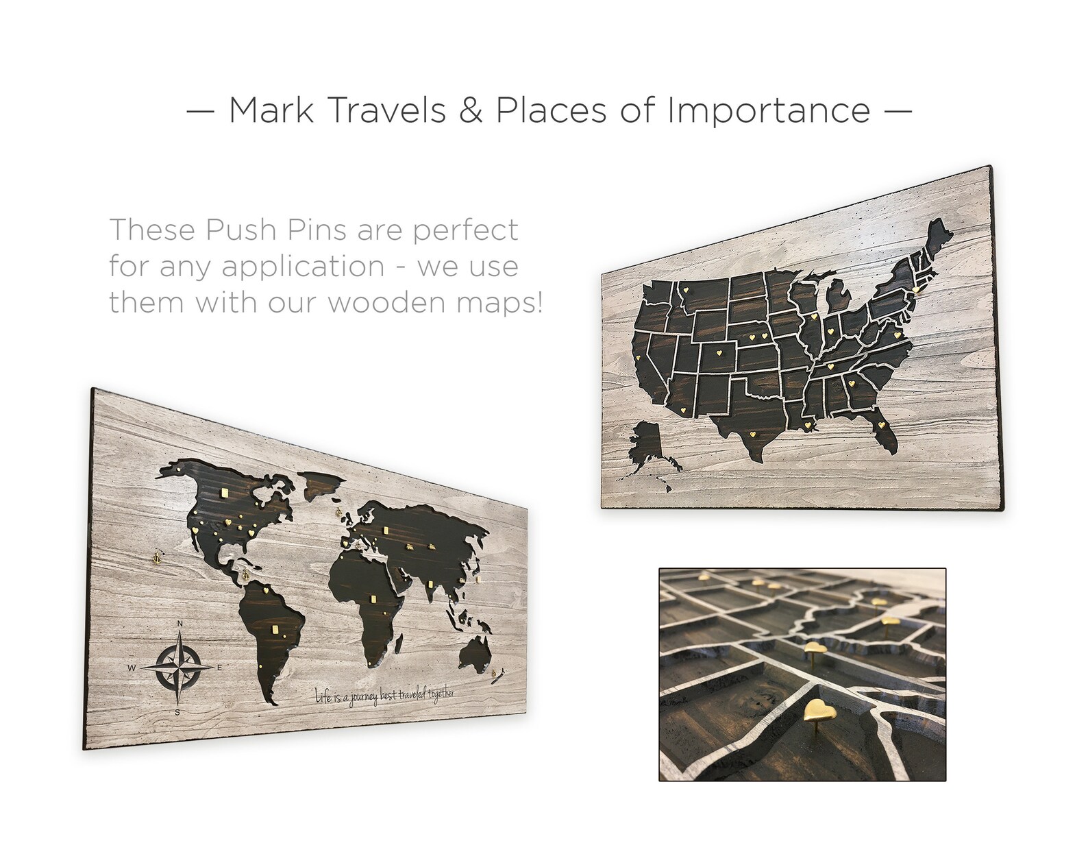 Gold & Silver Star Push Pins Push Pin of Star Golden Antique - Etsy