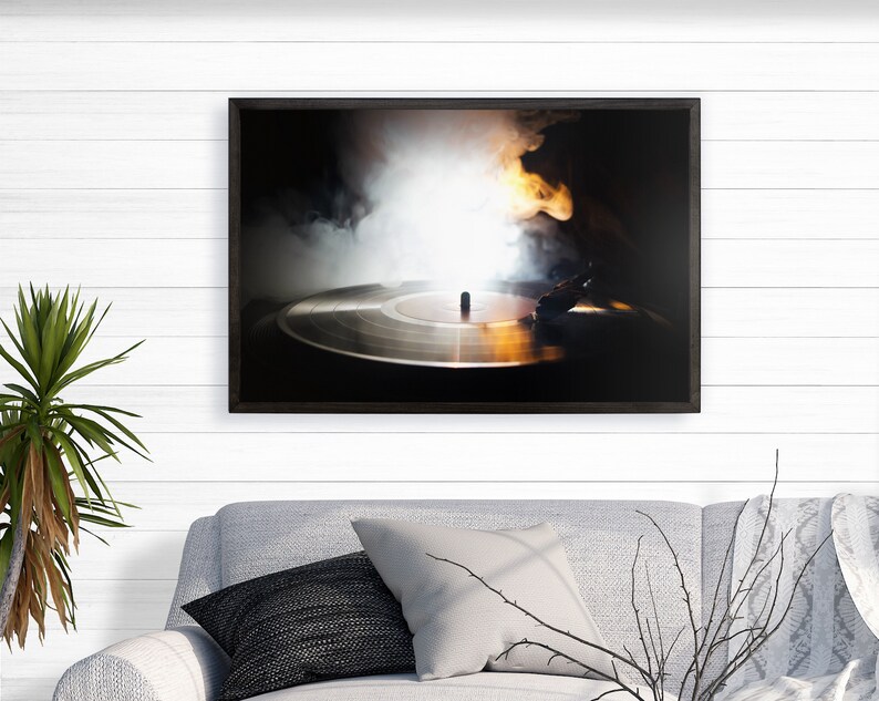 Turntable Record Player Abstract Wall Art Wrapped Canvas - Etsy