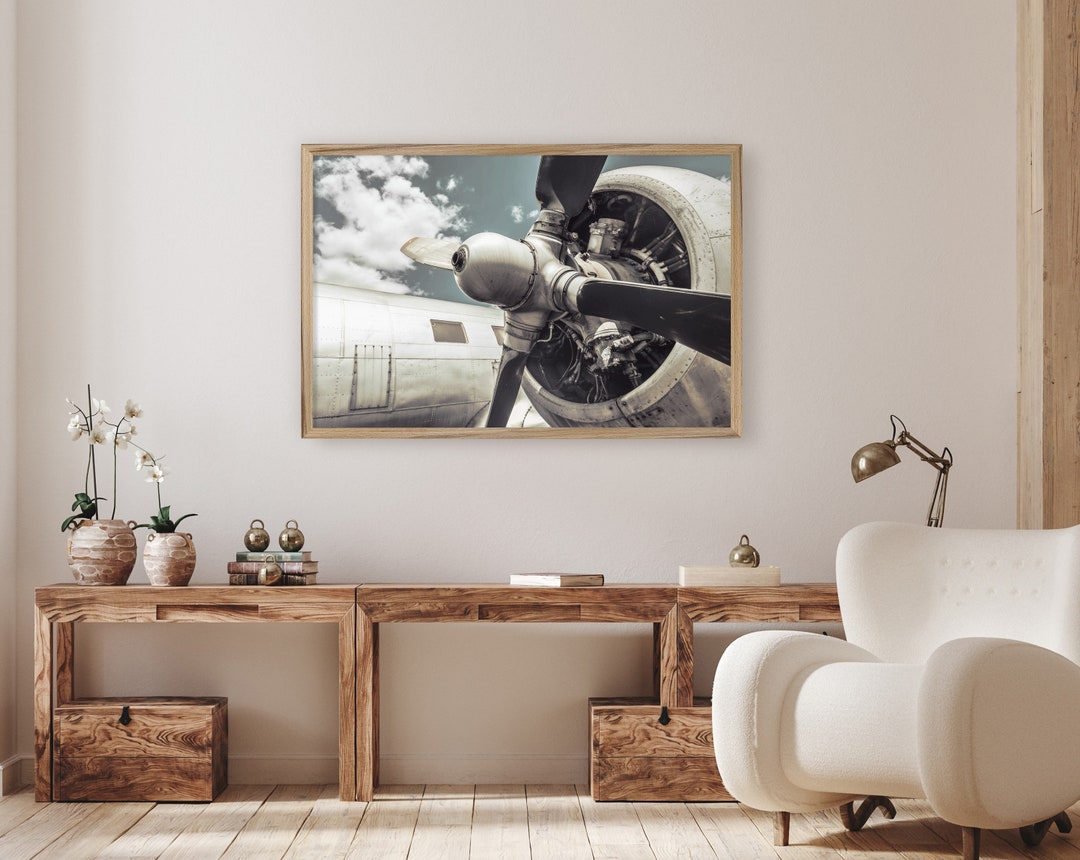 Vintage Airplane Propeller Wall Art, Wrapped Canvas or Poster Print ...