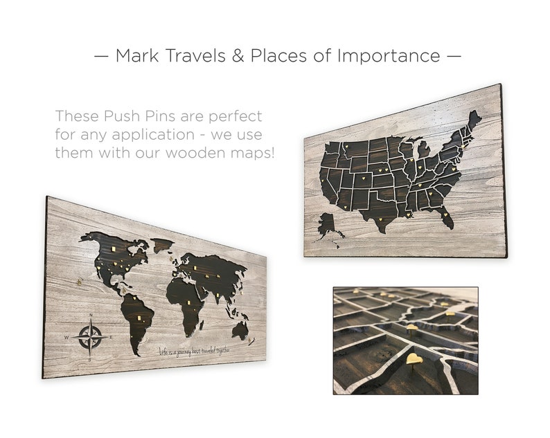 Silver & Gold Train Push Pins Golden Locomotive Pushpin - Etsy