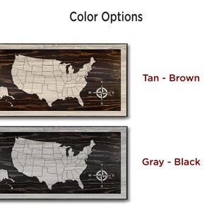 US Map Wall Art - Custom US Push Pin Map - Easy to Pin by Hand - Ready ...
