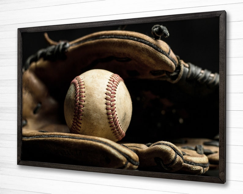 Vintage Baseball Wall Decor Abstract Baseball Wall Art - Etsy