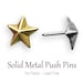 Gold & Silver Star Push Pins, Push Pin of Star, Golden Antique ...
