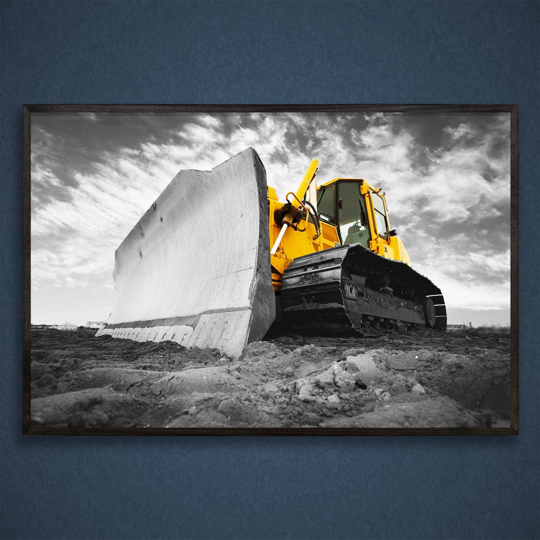 Bulldozer Framed Canvas - High Definition Print - Solid Wood Frame or ...