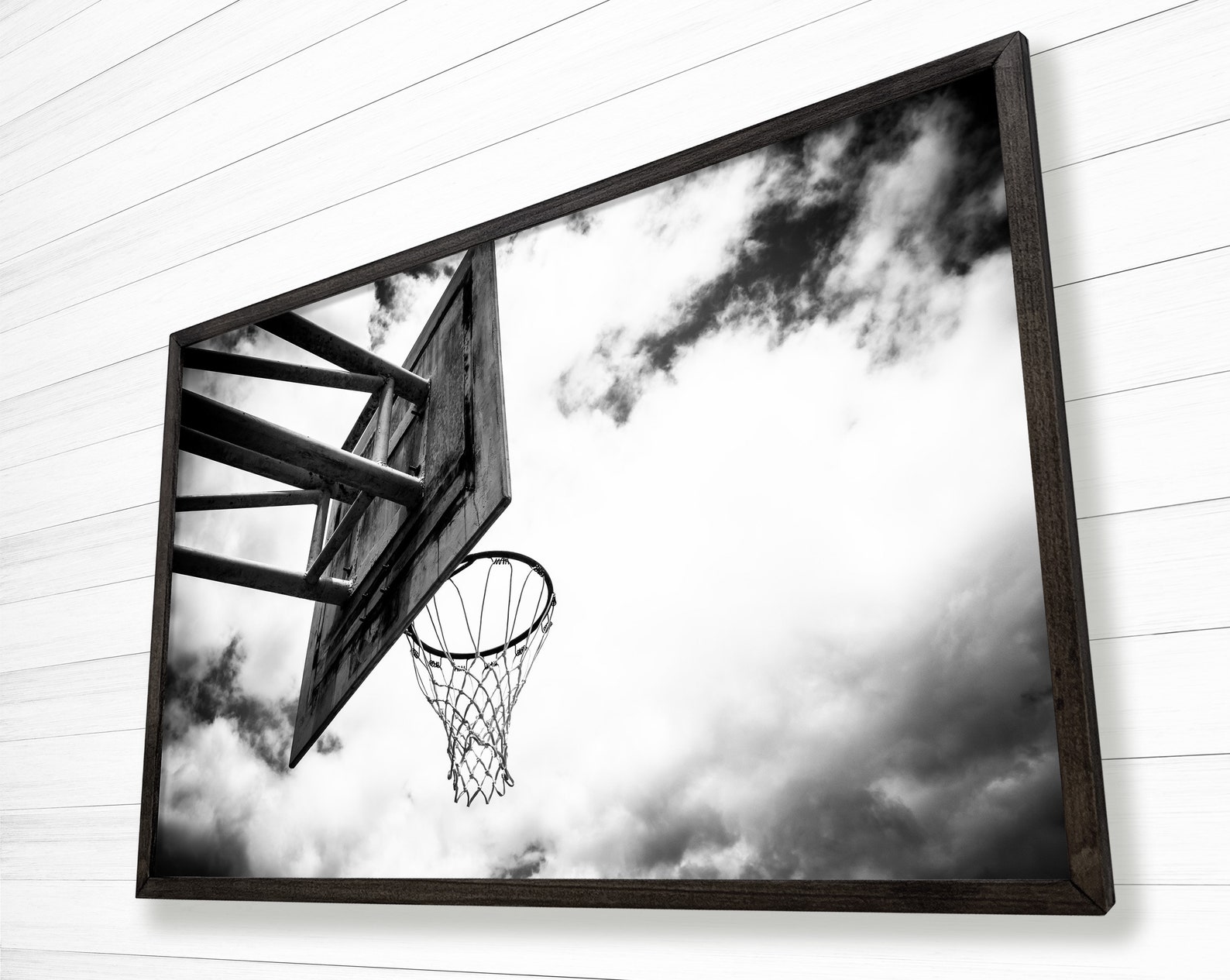 Basketball Hoop Wall Decor | Abstract Basketball Art | Framed Canvas ...
