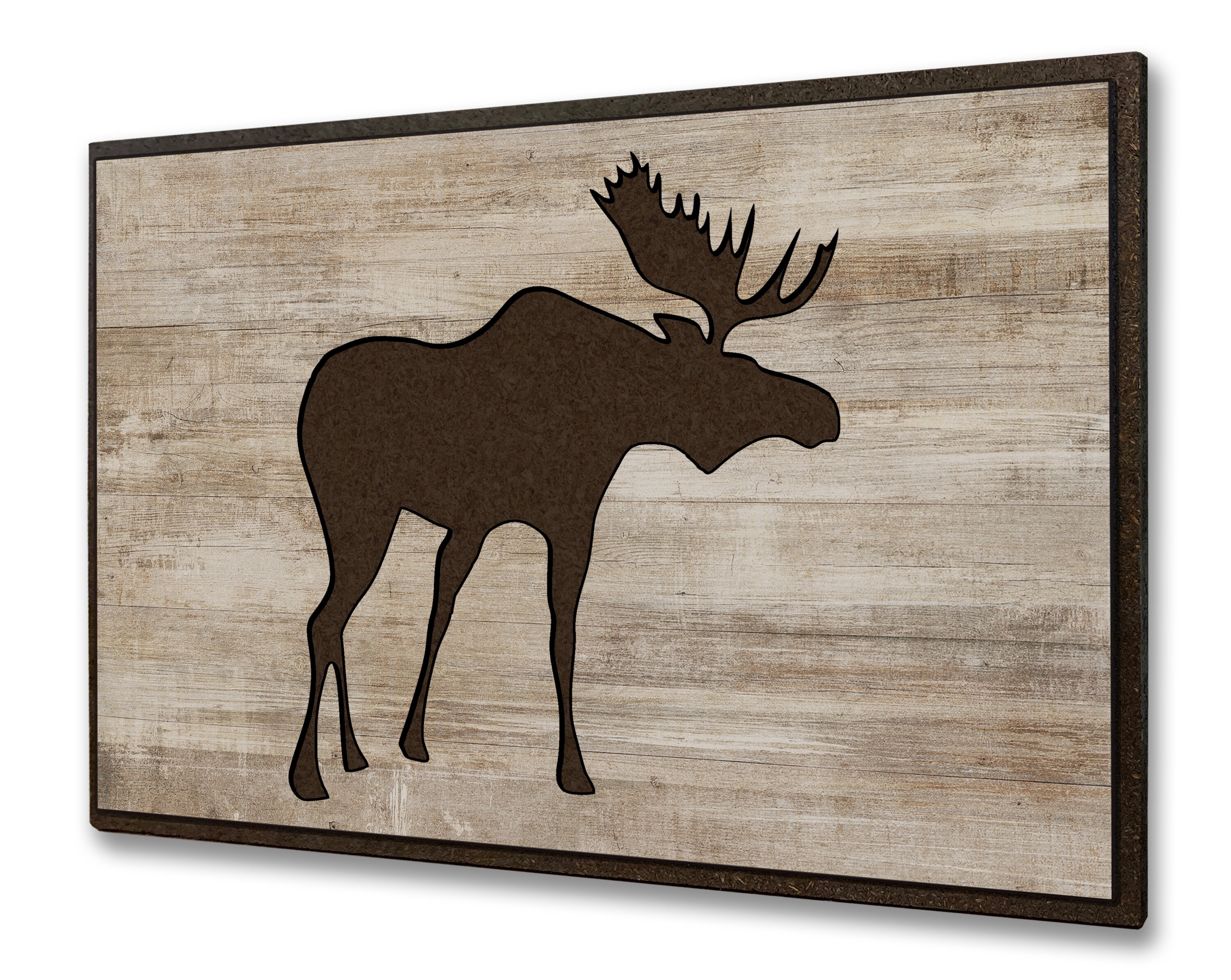 Moose Picture Carved Wood Wall Art Wall Hanging Sign | Etsy