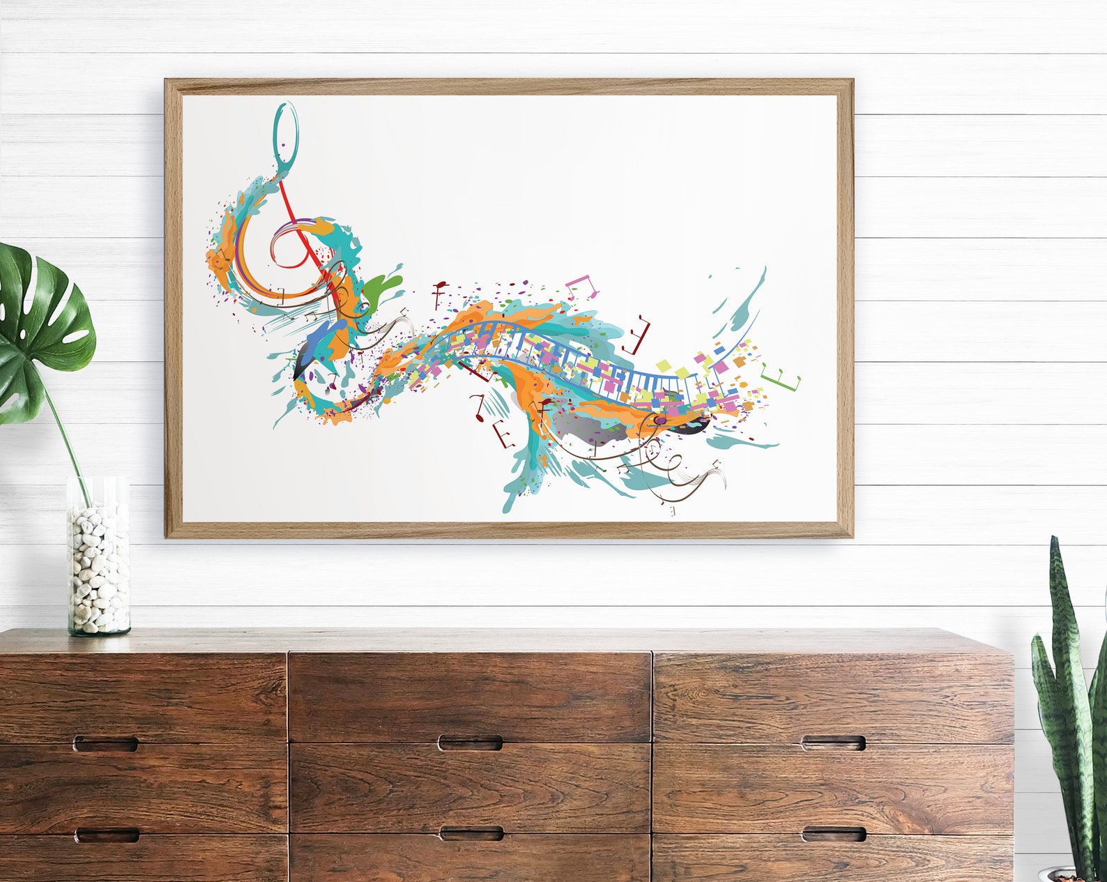 Abstract Music Wall Art Musical Notes Treble Cleff Keyboard - Etsy