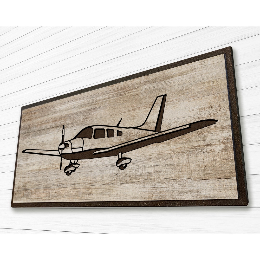 Prop Airplane Picture | Carved Wood Wall Art | Gift for Pilot | Kids ...