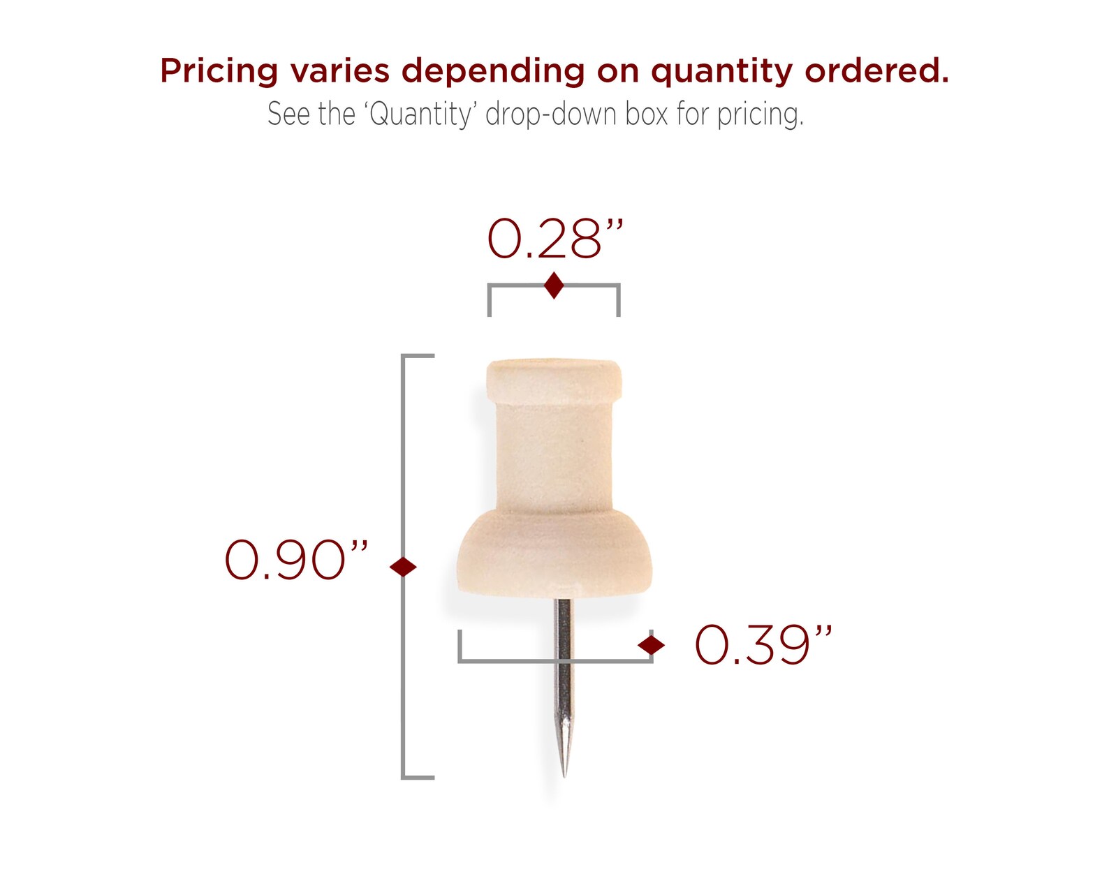 Wooden Push Pins Wooden Pins Wood Pushpins | Etsy