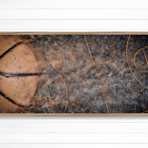 Basketball Hoop Wall Decor Abstract Basketball Art Framed - Etsy