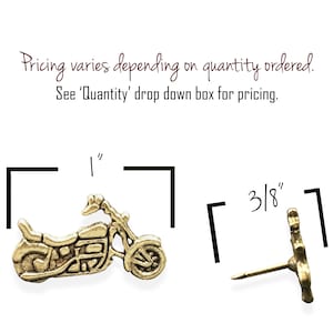 Gold or Silver Motorcycle Push Pins, Solid Metal, Motorbike Pin, Biker ...