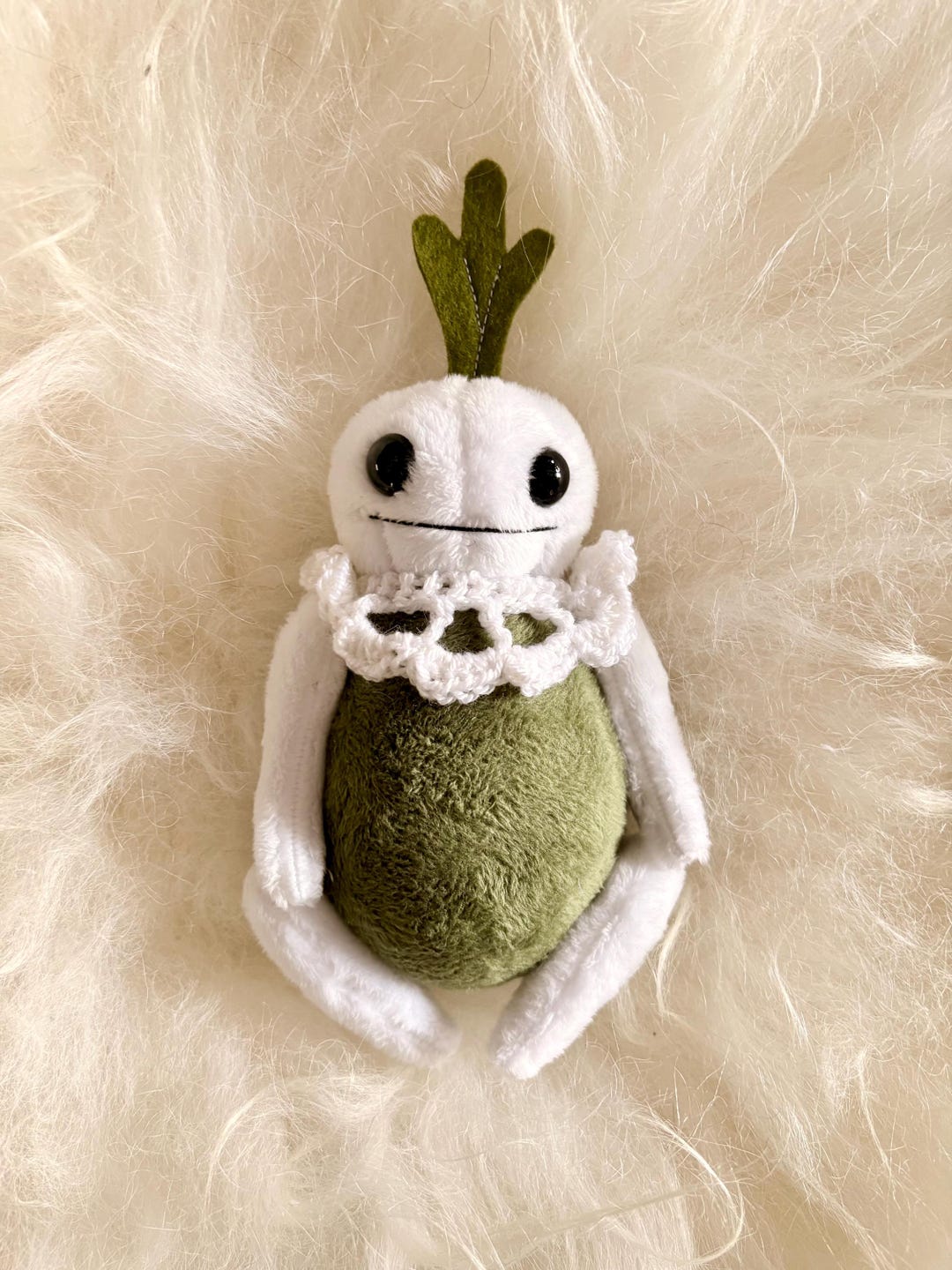 Garlic Art Doll - Handmade OOAK Plush - Vegetable Doll - Etsy