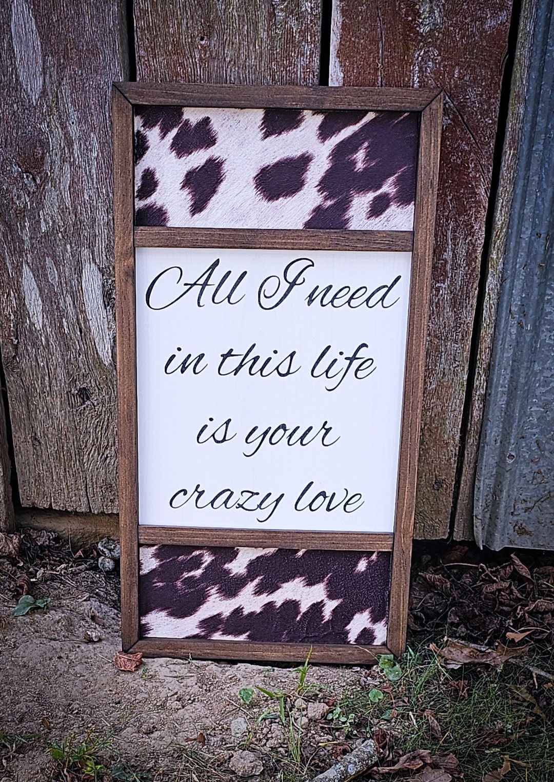 Custom Cowhide Welcome Sign - Cow Print Sign - Country Western Sign ...