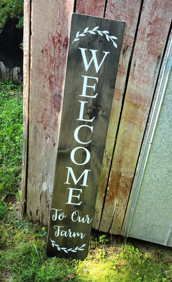 Farmhouse Welcome to Our Farm Sign Choose Your Size / Color - Etsy