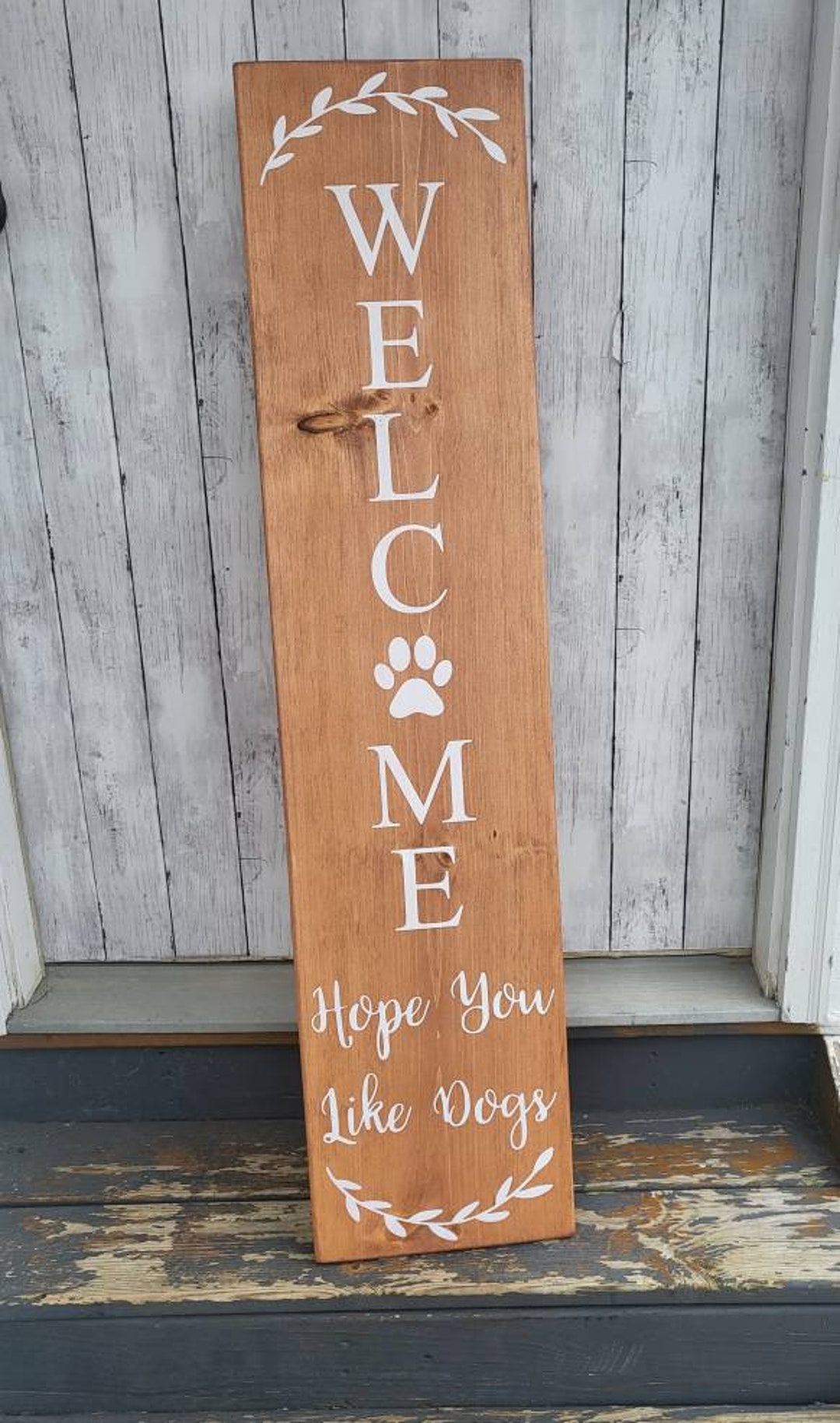 Farmhouse Welcome Sign Choose Your Size / Color Wooden Rustic Decor ...