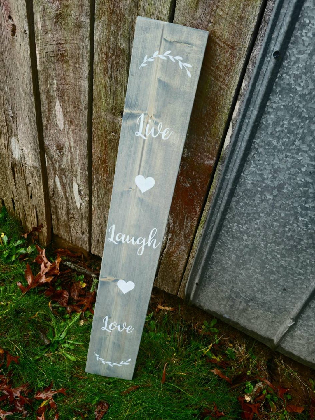 Farmhouse Live Laugh Love Welcome Sign 2/3/4/5 Feet Lengths - Wooden ...