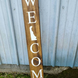 Farmhouse Welcome Sign, Delaware State Sign 2/3/4/5 Feet Lengths ...