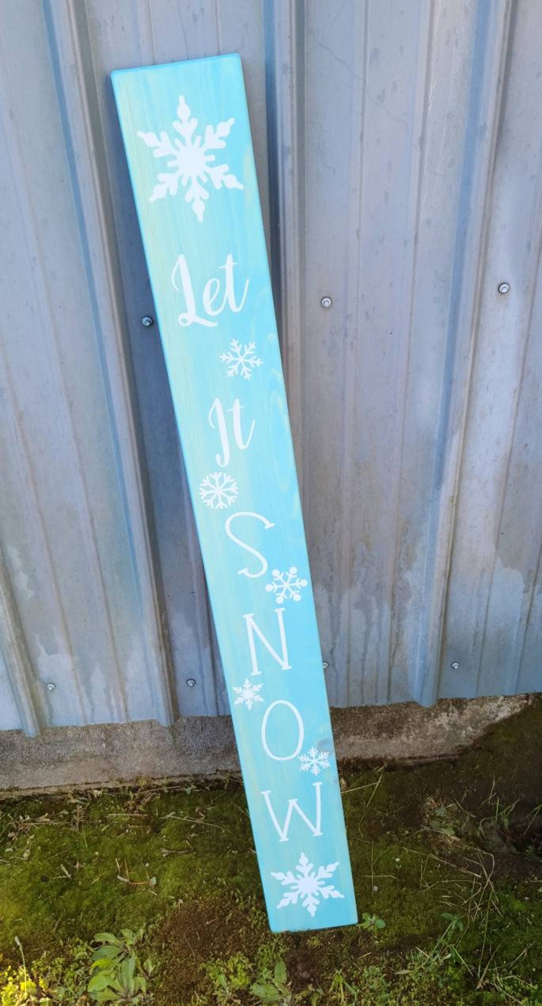 Let It Snow Welcome Sign Wooden Rustic Farmhouse Decor, Front Door ...