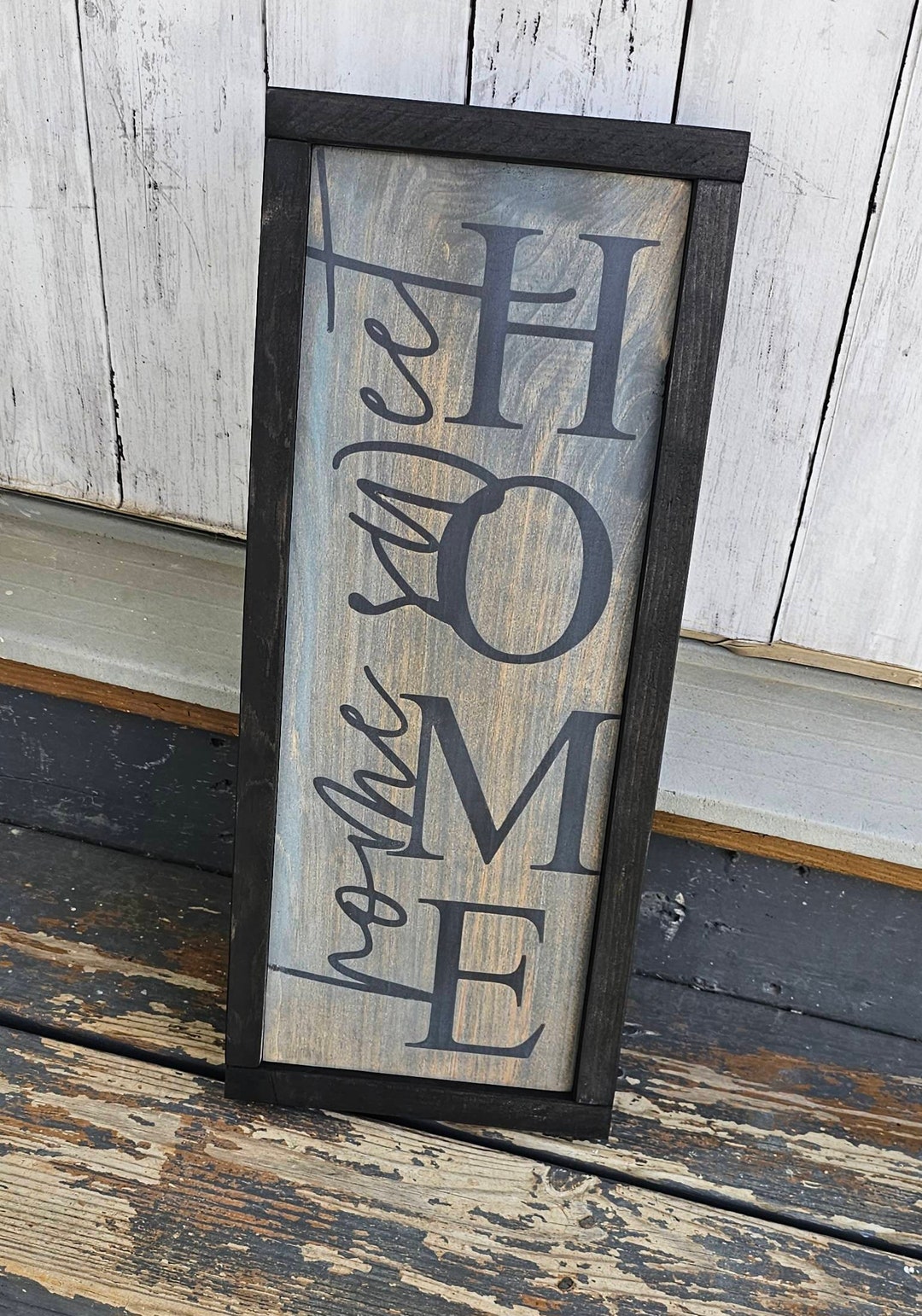 Farmhouse Home Sweet Home Welcome Sign Wooden Rustic Decor, Front Door ...