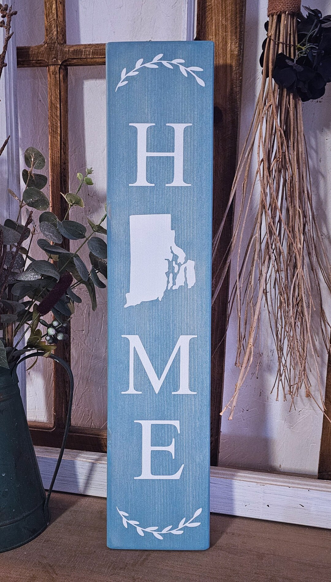 Farmhouse Welcome Home State Sign - Choose Your Size / Color - Wooden ...