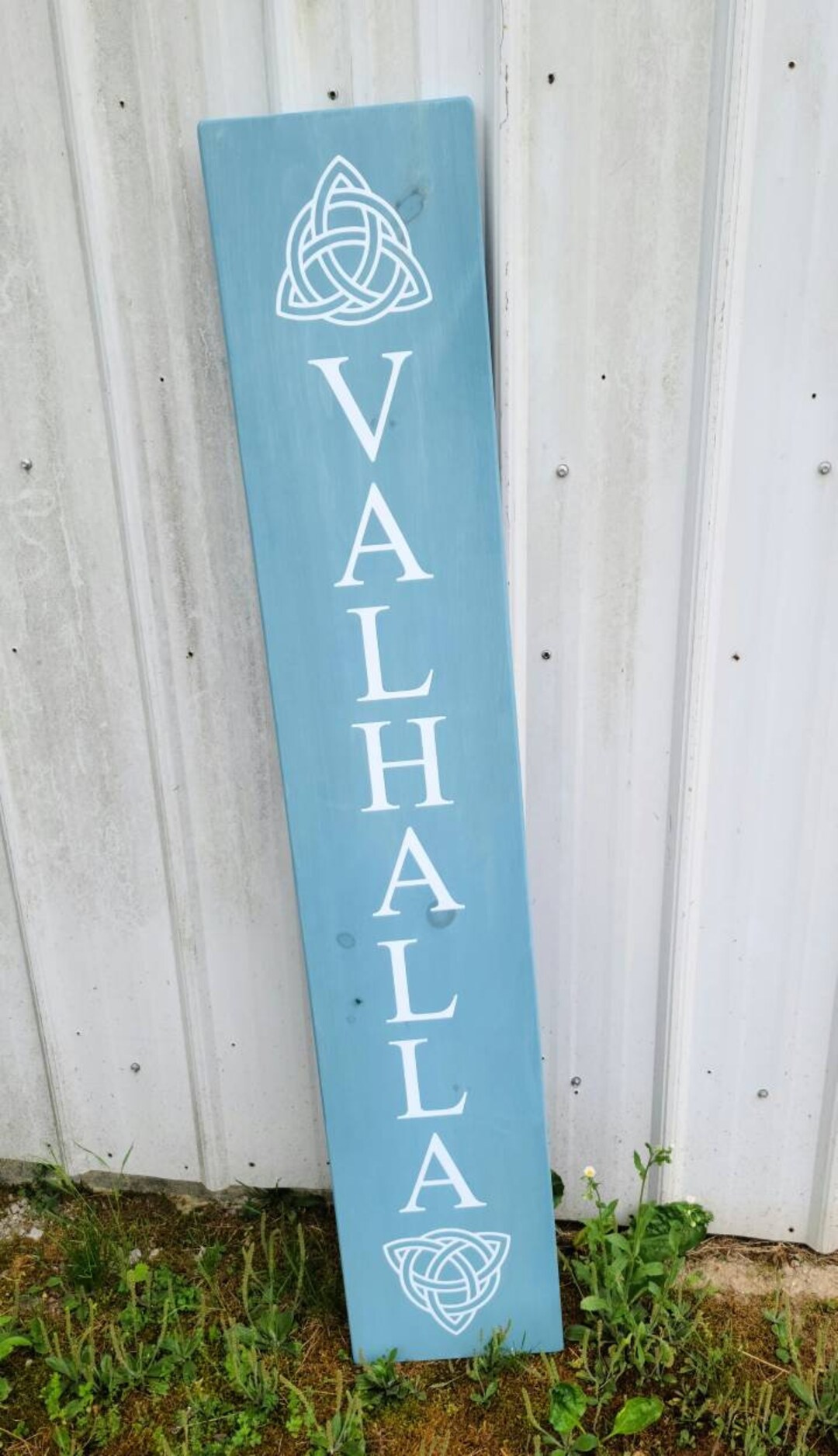 Valhalla Vikings Nordic Celtic Knot Norse Sign - Wooden Rustic ...