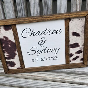 Custom Cowhide Welcome Sign - Cow Print Sign - Country Western Sign ...
