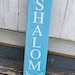 Shalom Welcome Sign, Wooden Rustic Farmhouse Decor, Front Door Porch ...