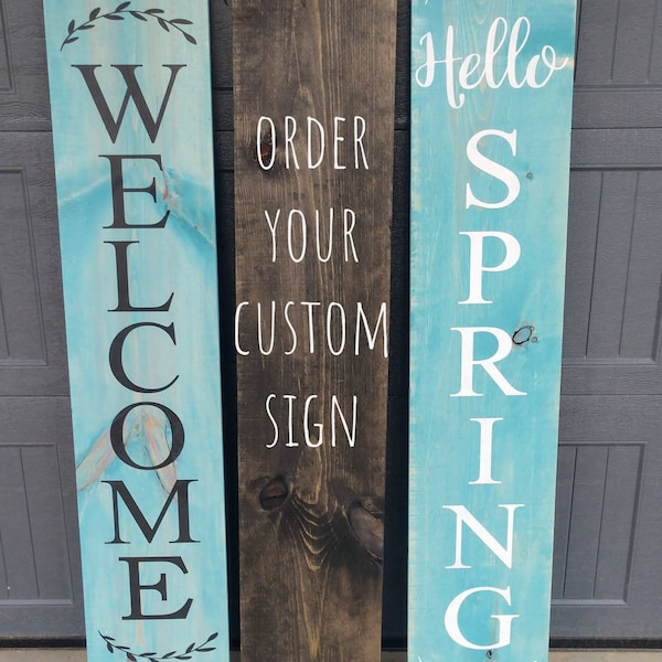 Vertical Welcome Sign - Etsy