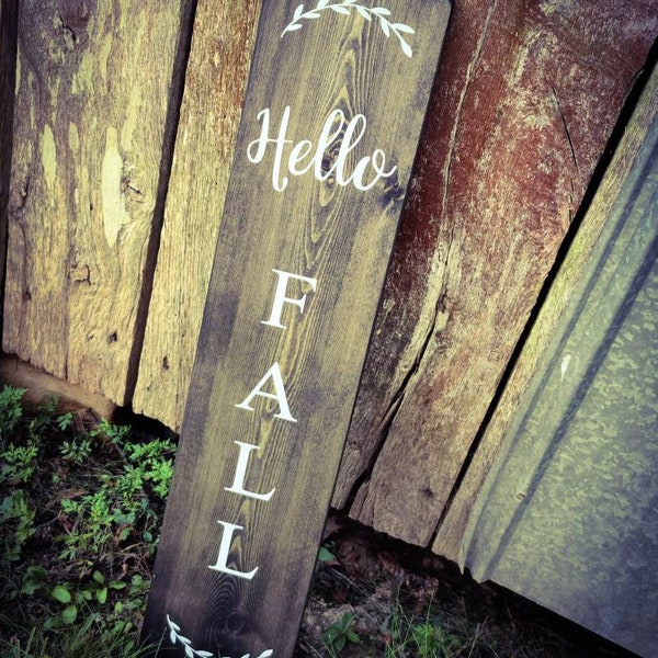 Wooden Vertical Fall Signs - Etsy