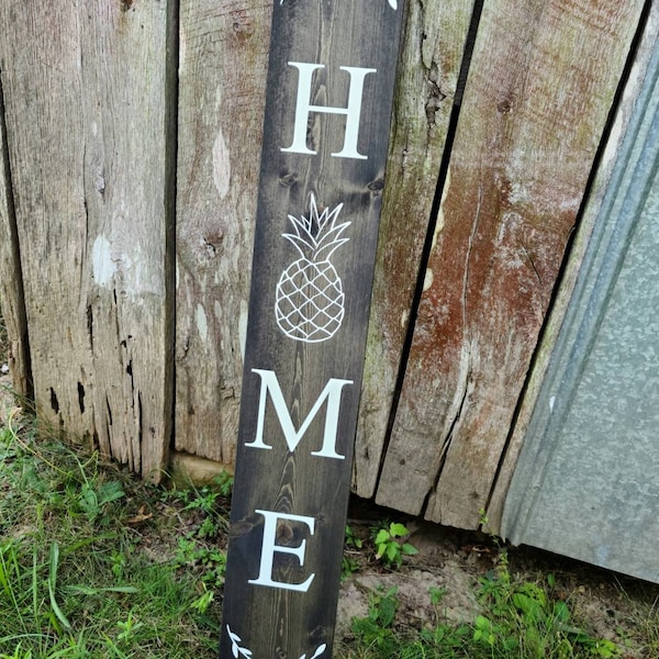 Welcome Pineapple Vertical Sign - Etsy