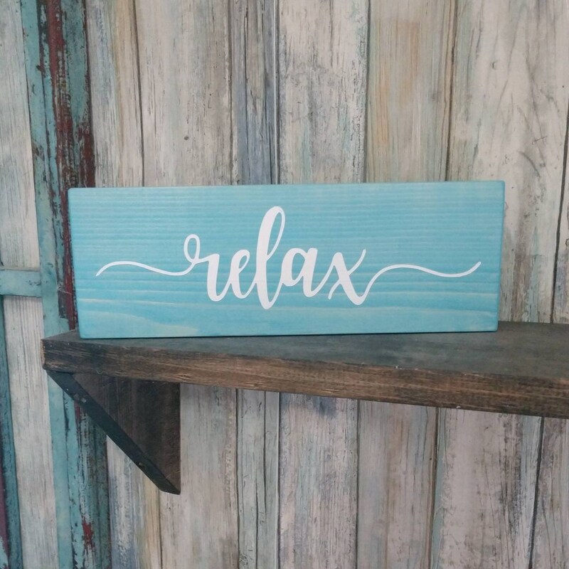 Relax Sign - Etsy