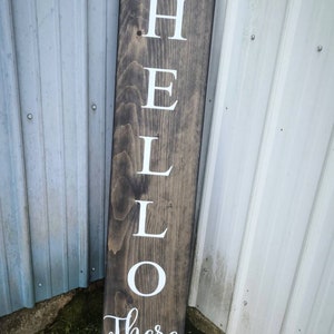 Farmhouse Hello There Welcome Sign - Choose Your Size / Color - Wooden ...