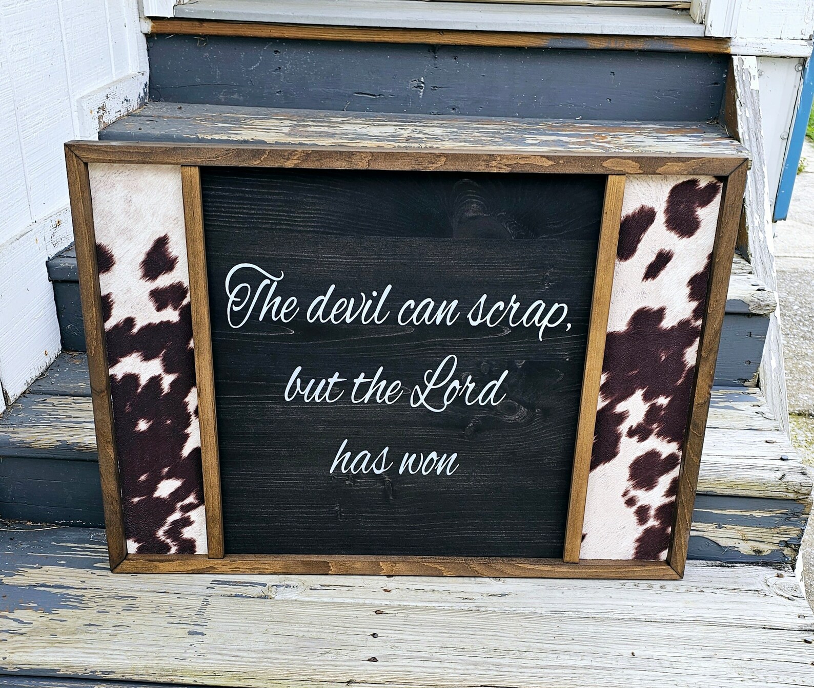 Custom Cowhide Welcome Sign Cow Print Sign Country Western Sign Decor ...