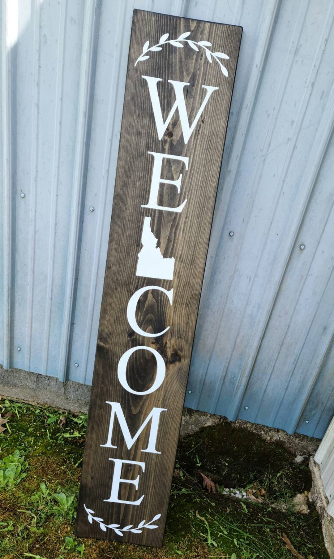 Farmhouse Welcome Sign, Idaho State Sign, Custom Welcome Sign - Wooden ...