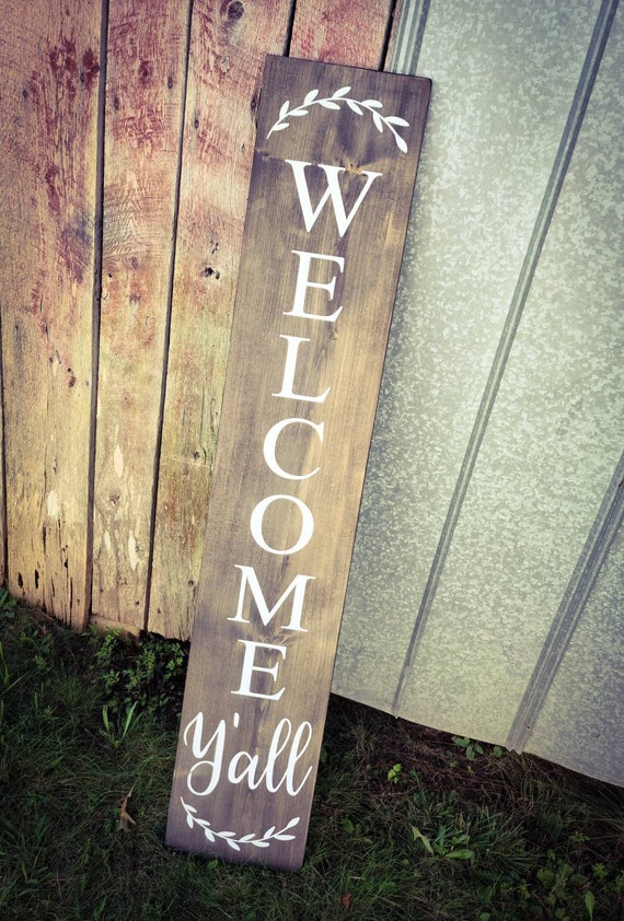 Farmhouse Welcome Y'all Sign Choose Your Size / Color - Etsy