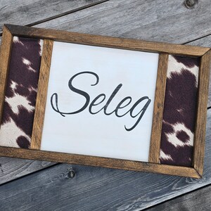 Custom Cowhide Welcome Sign - Cow Print Sign - Country Western Sign ...