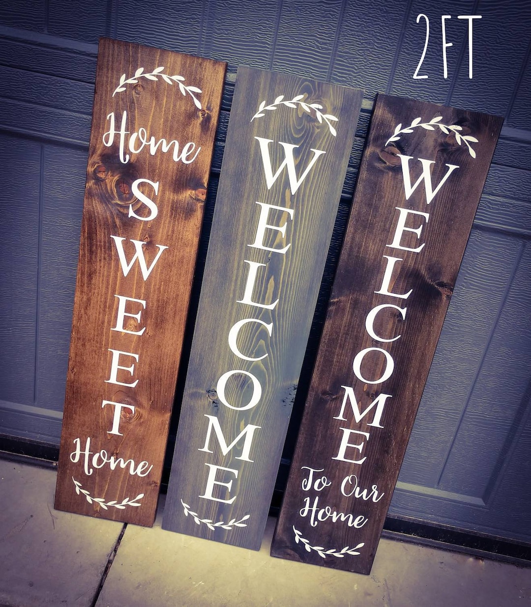 Farmhouse Welcome Sign - Wooden Rustic Decor, Front Door Porch Entryway ...