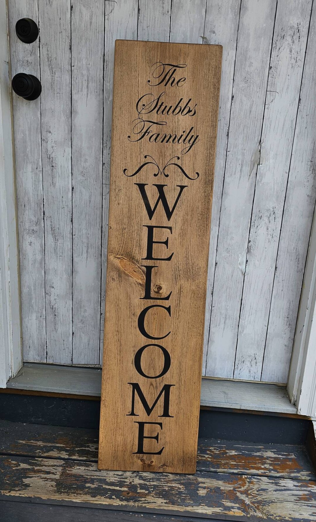 Farmhouse Personalized Family Name Welcome Sign - Choose Your Size ...