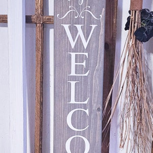 Personalized Welcome Sign - Choose Your Size & Color - Wooden Rustic ...