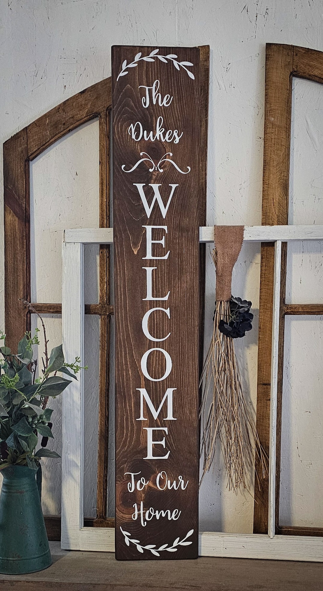 Personalized Welcome Sign - Choose Your Size & Color - Wooden Rustic ...